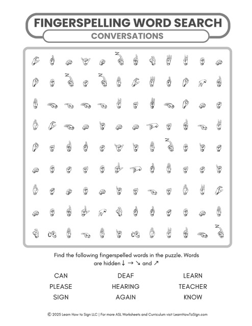 Homeschool | Year 1 | Semester 1 | Week 3 - Learn How to Sign